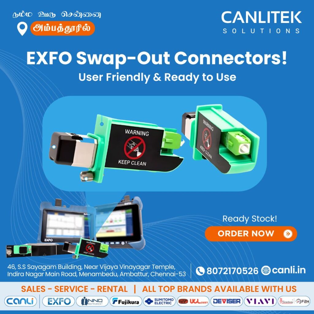 EXFO Swap-Out Connectors for Latest OTDR – Ready Stock at Canlitek ...